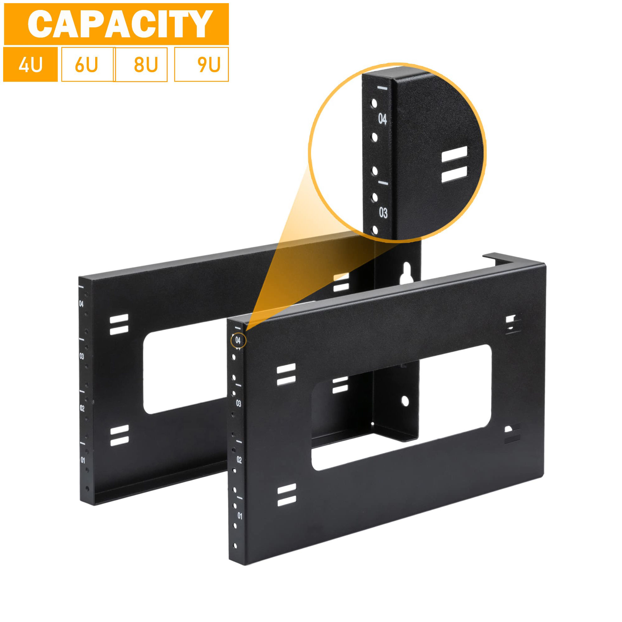 GetUSCart- RIVECO 4U Open Frame Rack Wall Mount & Desktop Mount, No ...