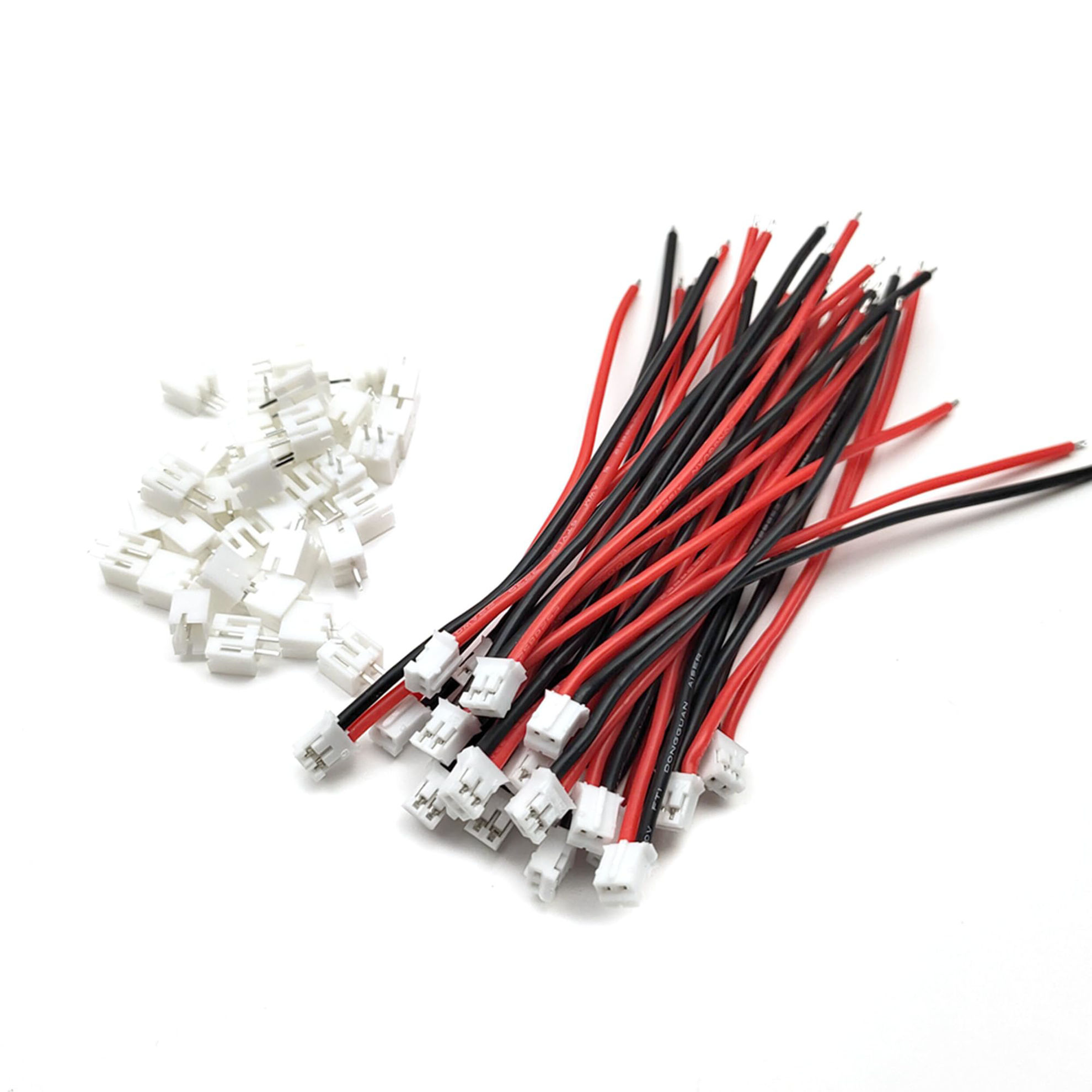 GetUSCart- 20 Sets Mini Micro JST-PH 2.0mm 2 Pin Male Connector with 10cm Silicone Wire Cables ...