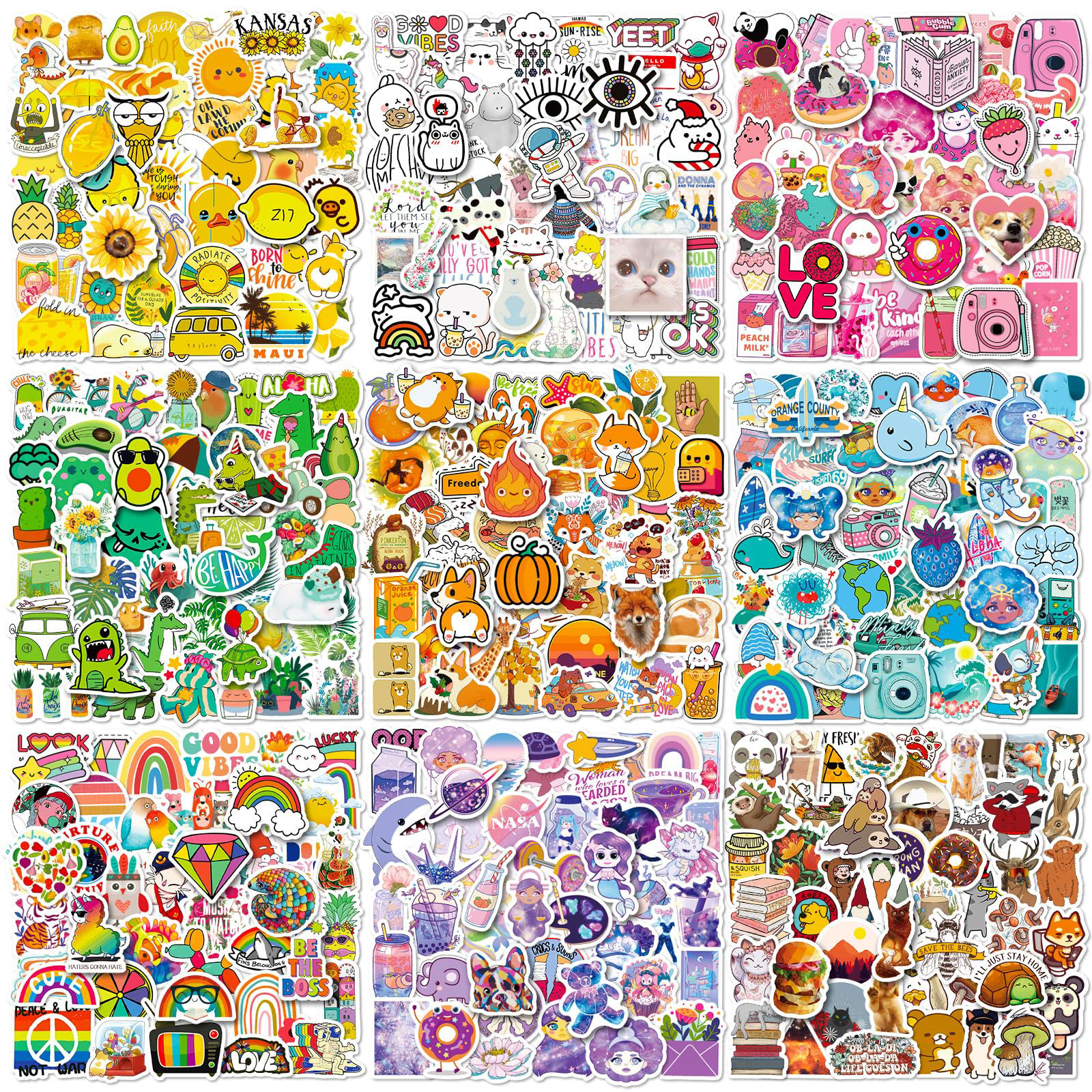 GetUSCart- 600 Pcs Cute Stickers for Kids, Water Bottle Stickers ...