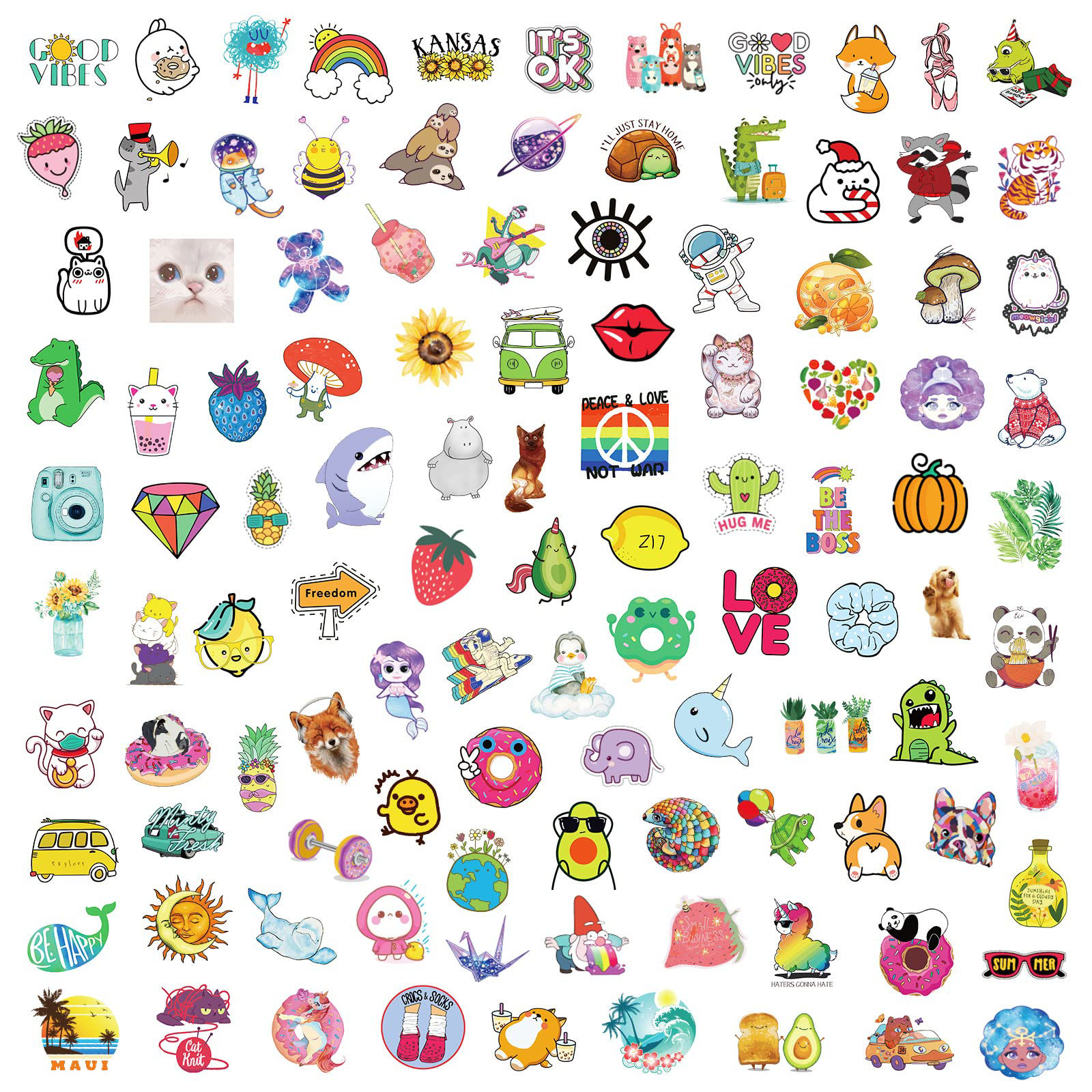 GetUSCart- 600 Pcs Cute Stickers for Kids, Water Bottle Stickers ...