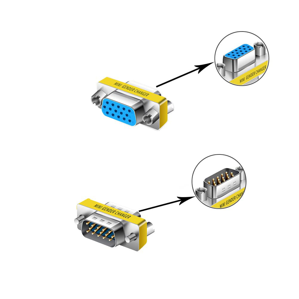 GetUSCart- LNHCAW vga to vga 15 vga Connector、Null Modem Adapter Male ...