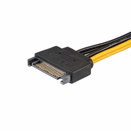 GetUSCart- J&D SATA Power Cable, (3 Pack) SATA 15 Pin to 6 Pin PCI ...