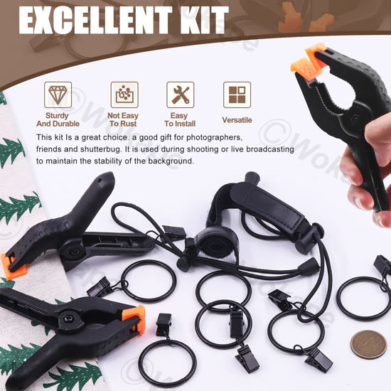 GetUSCart- WOKAPE 22 Packs Photography Backdrop Clips Clamps, Include ...