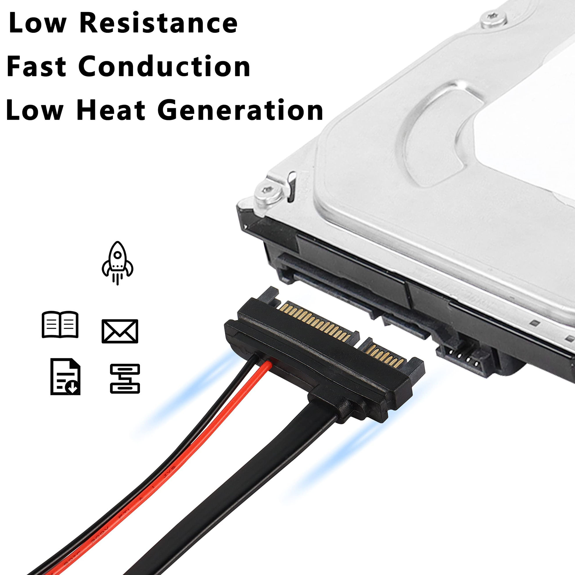 GetUSCart- XMSJSIY Slimline Sata 22 Pin Male to 13 Pin Sata Female Cable Adapter,Slimline Serial ...