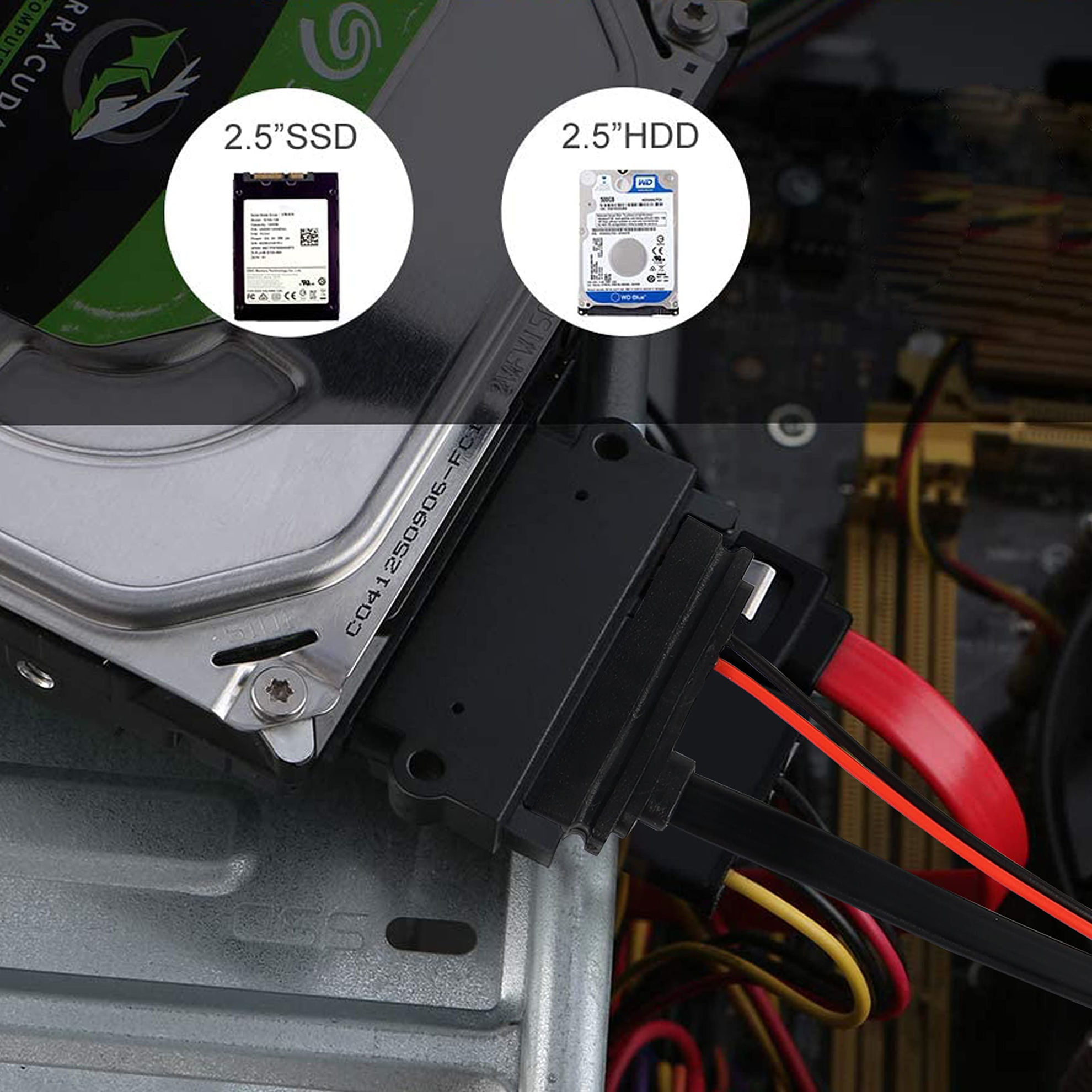 GetUSCart- XMSJSIY Slimline Sata 22 Pin Male to 13 Pin Sata Female Cable Adapter,Slimline Serial ...