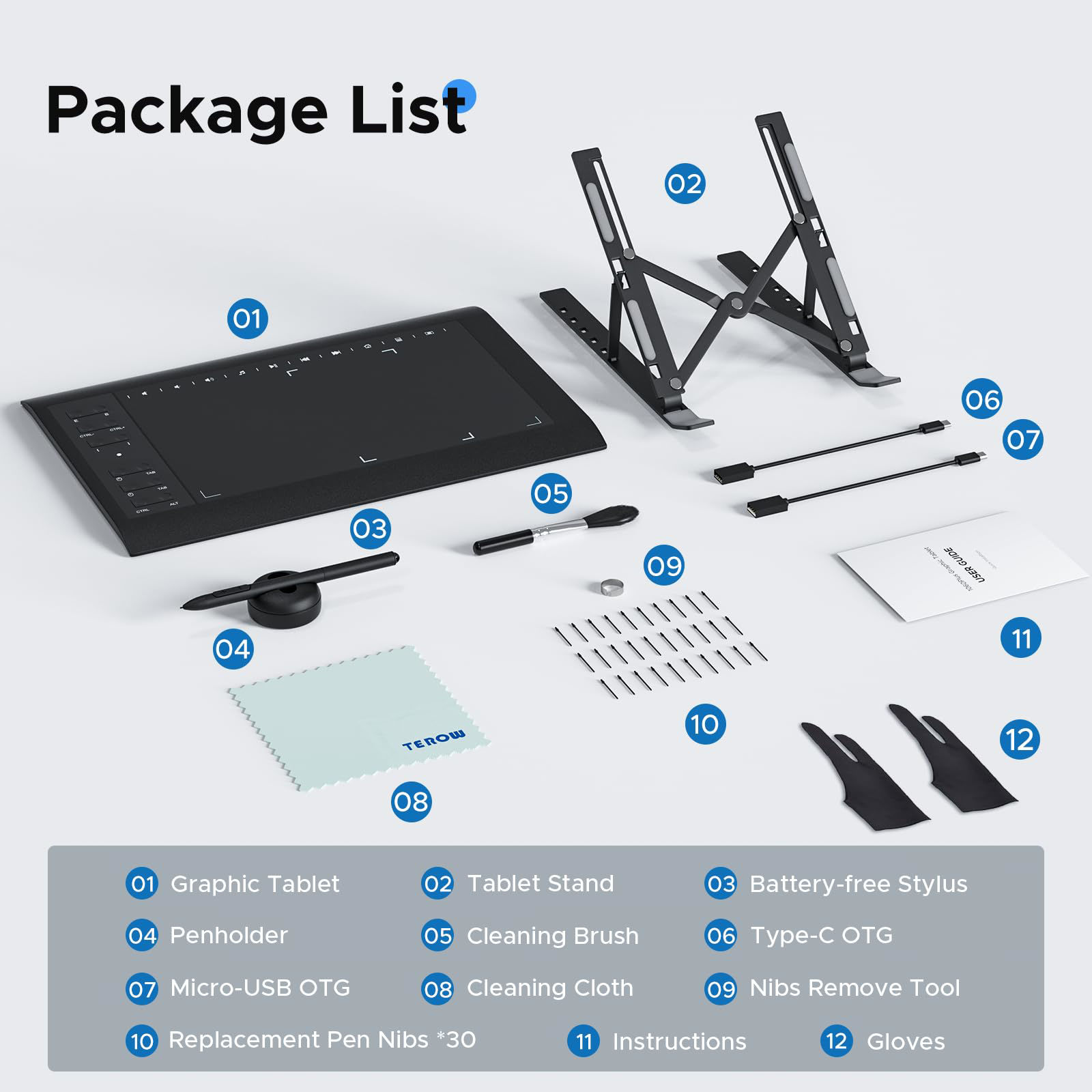 GetUSCart- TeinenRon Graphics Drawing Tablet with Stand,10x6 Inch ...