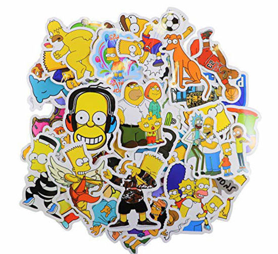 GetUSCart- Cartoon Sticker Pack (66Pcs) The Simpson Waterproof Vinyl ...