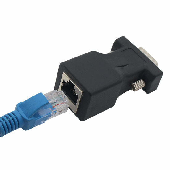 GetUSCart- DB9 RS232 Female Port to RJ45 Female Connector Card DB9 ...