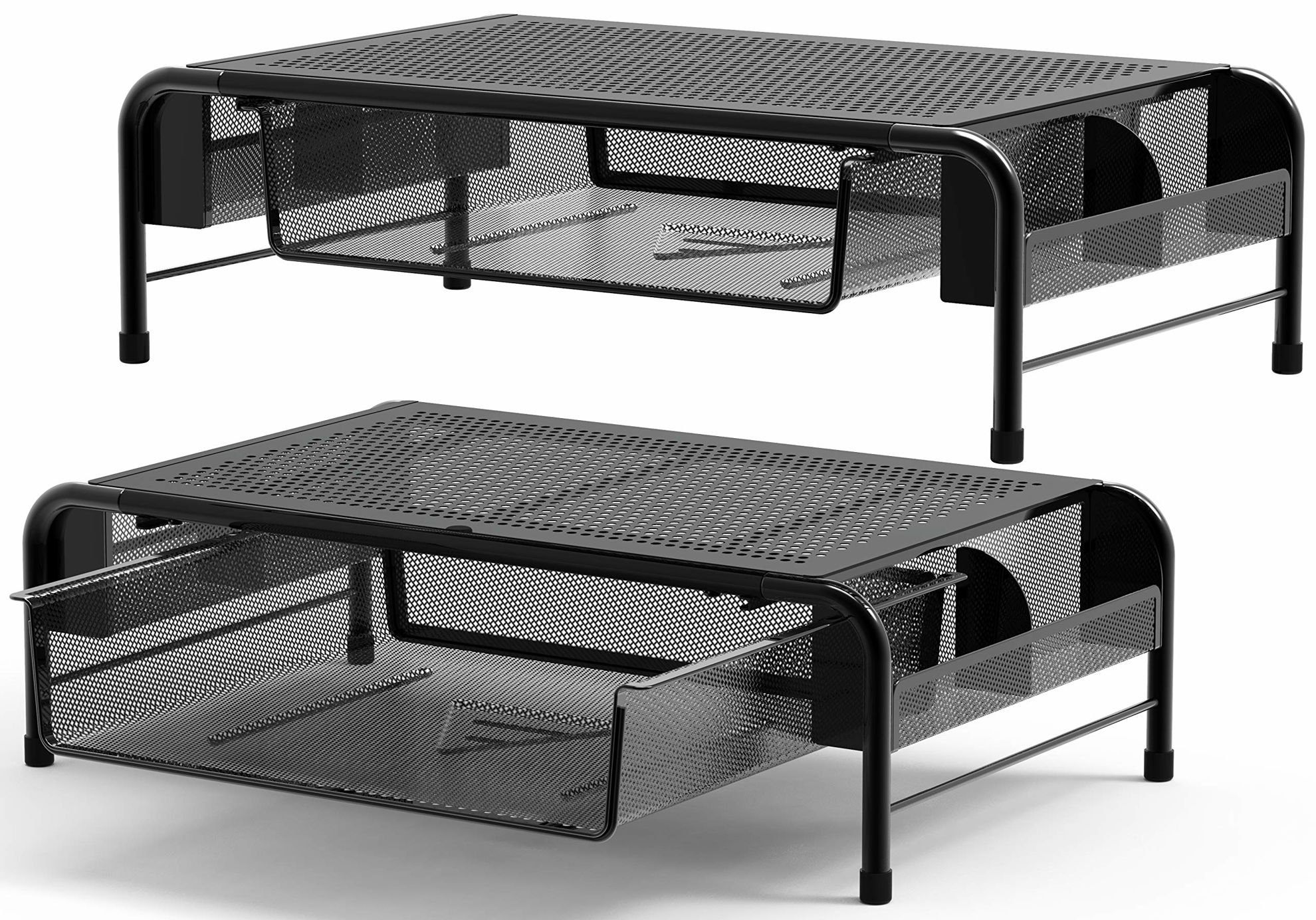 GetUSCart- Simple Houseware 2PK Metal Desk Monitor Stand Riser with ...