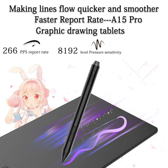 GetUSCart- VEIKK A15 Pro Graphics Drawing Pen Tablet : Large Active ...