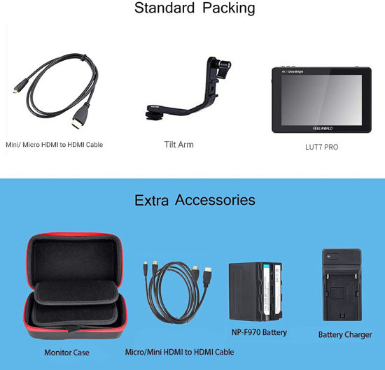 GetUSCart- FEELWORLD LUT7 PRO+NP-F970 Battery+ Charger+Carry Case 7 ...