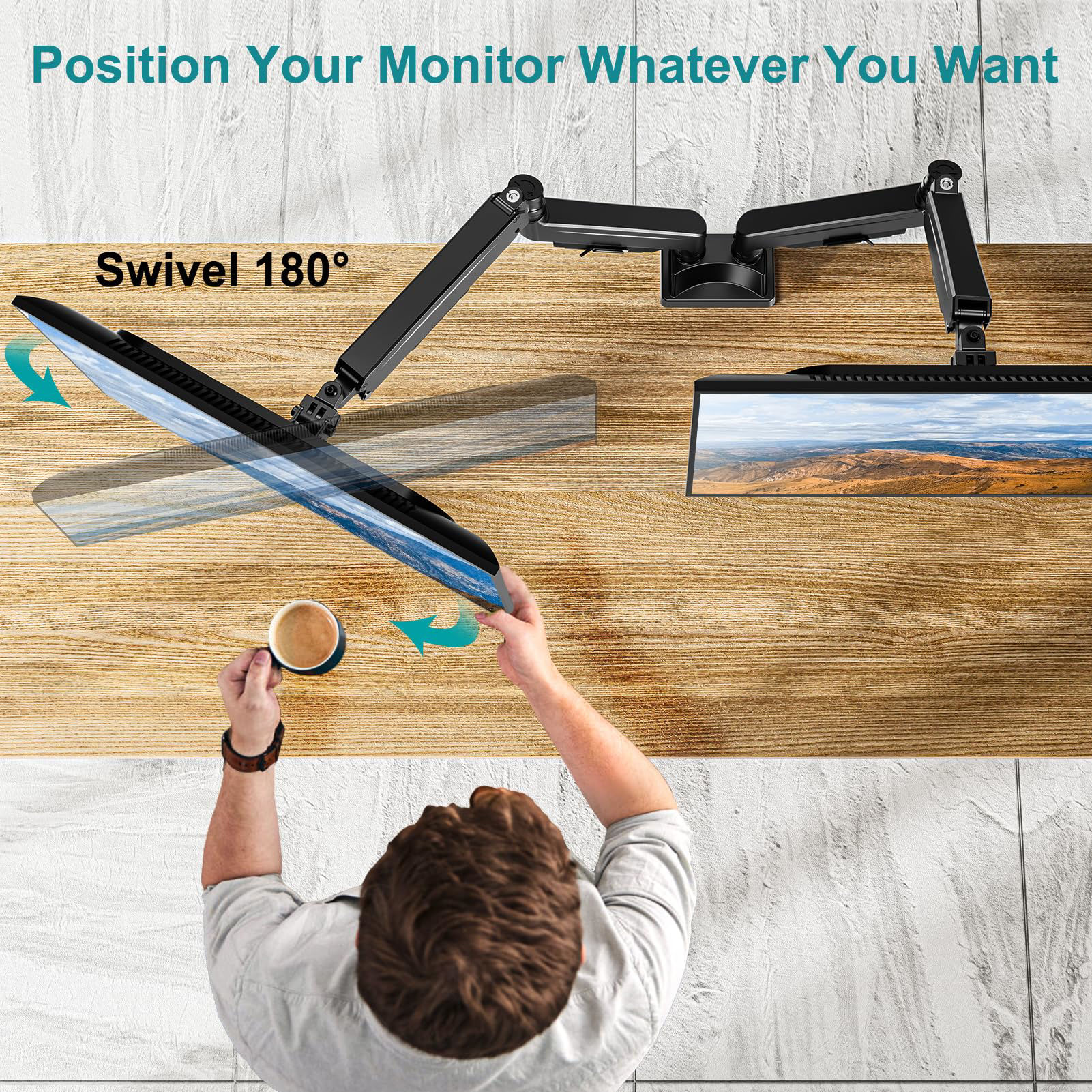 GetUSCart- MOUNT PRO Dual Monitor Stand for Two Screens up to 43 Inch ...