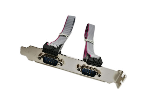 GetUSCart- SinLoon Dual DB9 IDC 10 PIN Cable, 2xDB9(RS232) Pin Male with Bracket Panel to 10 Pin ...