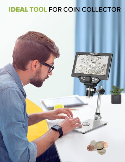 GetUSCart- 7" LCD Digital Microscope ANNLOV 1200X Maginfication 1080P ...