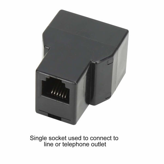 GetUSCart- Uvital RJ12 6P6C 1 Female to 2 Female Telephone Line ...