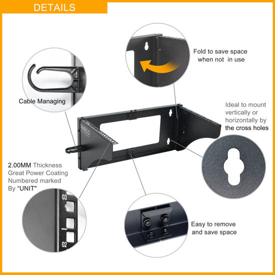 GetUSCart- RIVECO 4U Wall Mount Rack for Network Reinforced Heavy Load ...