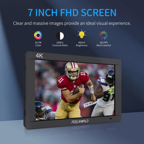 GetUSCart- FEELWORLD FW703 7 Inch Video Camera Monitor with F750 4400 ...