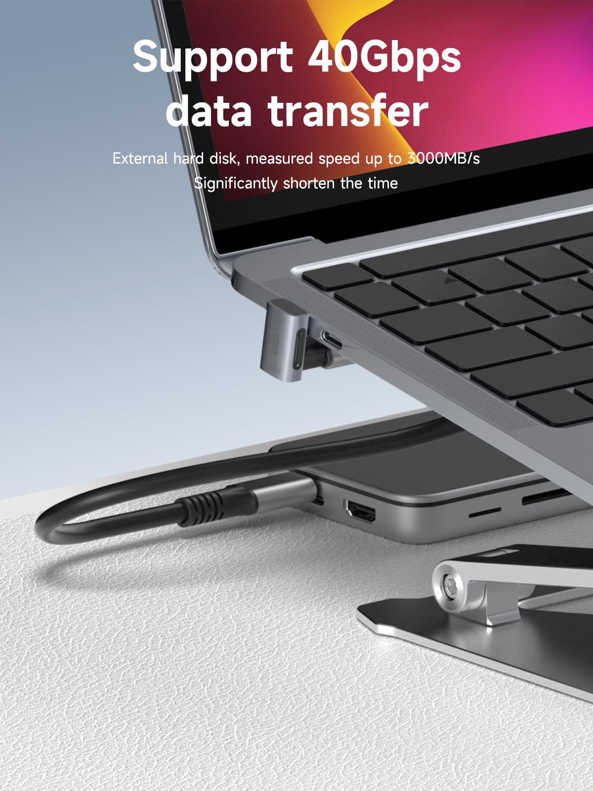 GetUSCart- Hagibis 240W 40Gbps 8K USB C Adapter, USB-C Male to USB-C ...