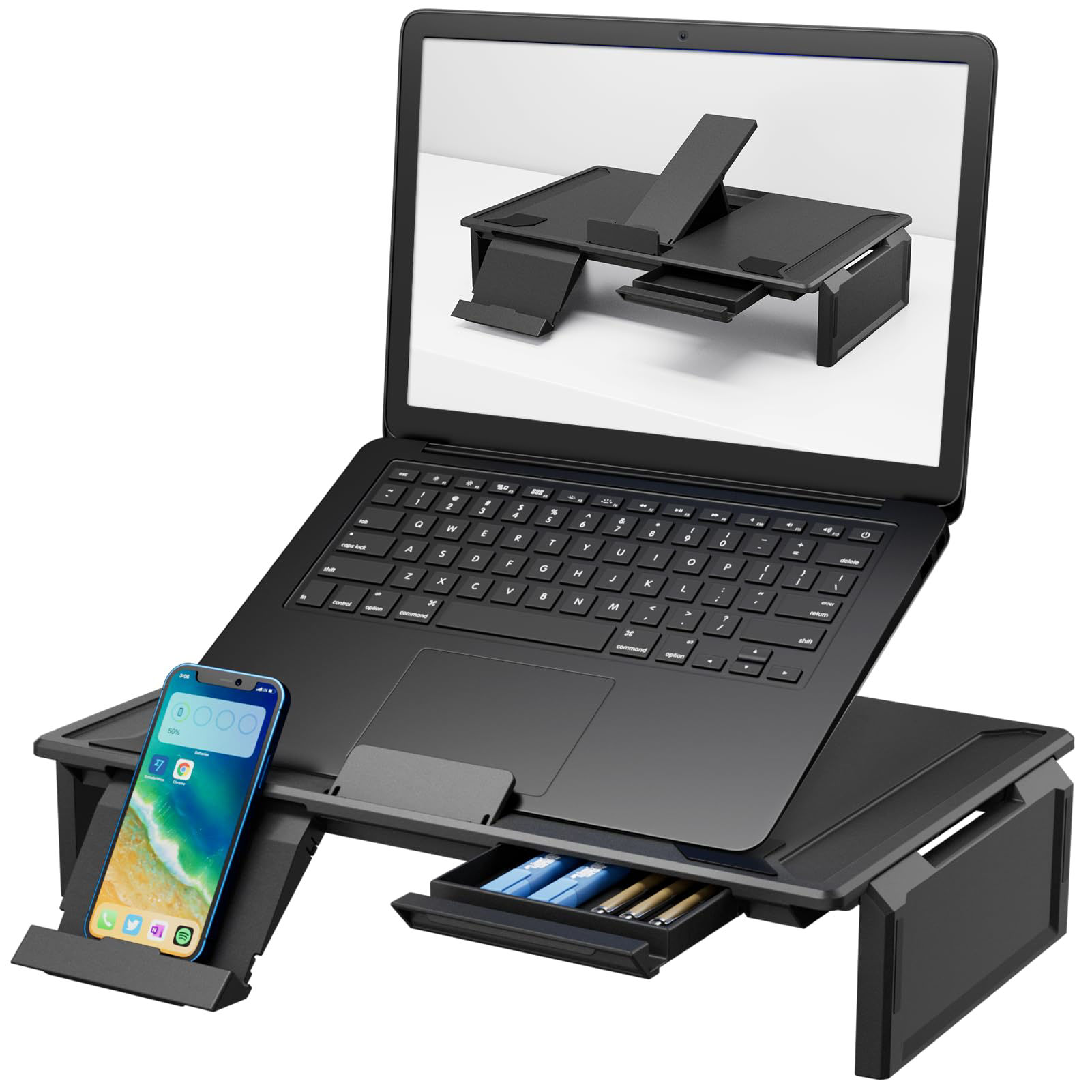 GetUSCart- NEARPOW Monitor Stand Riser, Monitor Riser for Desk with ...