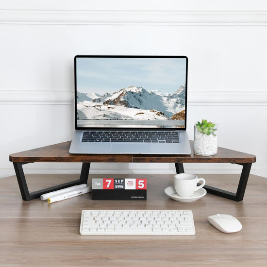 GetUSCart- TEAMIX 26 inch Triangle Monitor Stand Riser, Desktop Corner ...