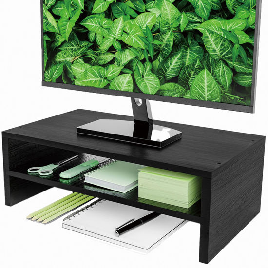 GetUSCart- Simple Trending Monitor Stand Riser, 2-Tier Wood Office Desk ...