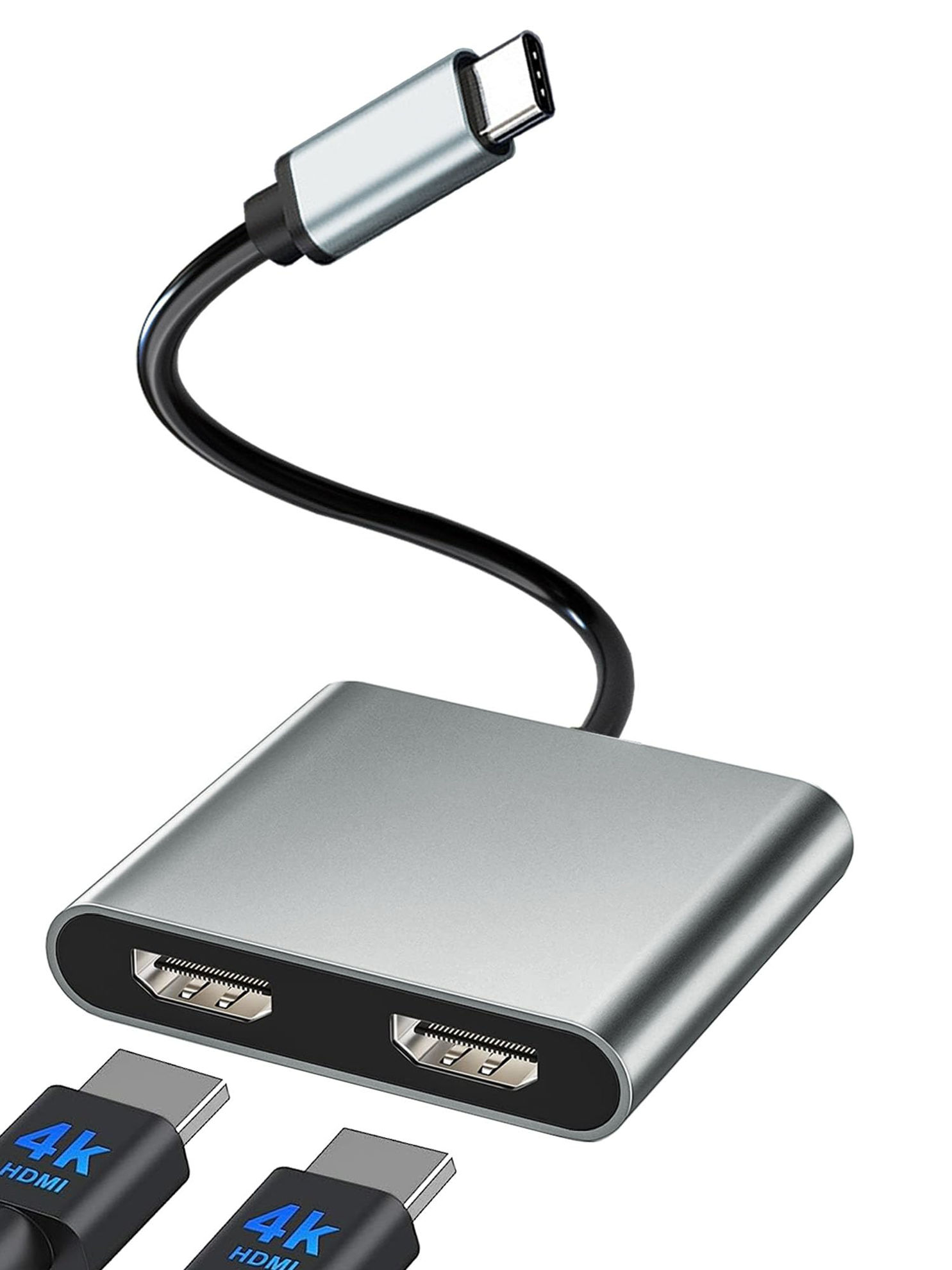 GetUSCart- USB C to Dual HDMI Adapter, Dual Monitor Adapter, HDMI ...