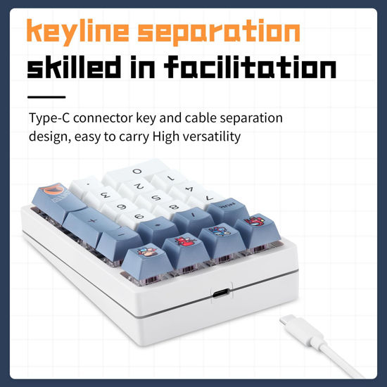 GetUSCart- Darmoshark K3 QMK Macro Mechanical Numeric Keypad USB Wired ...