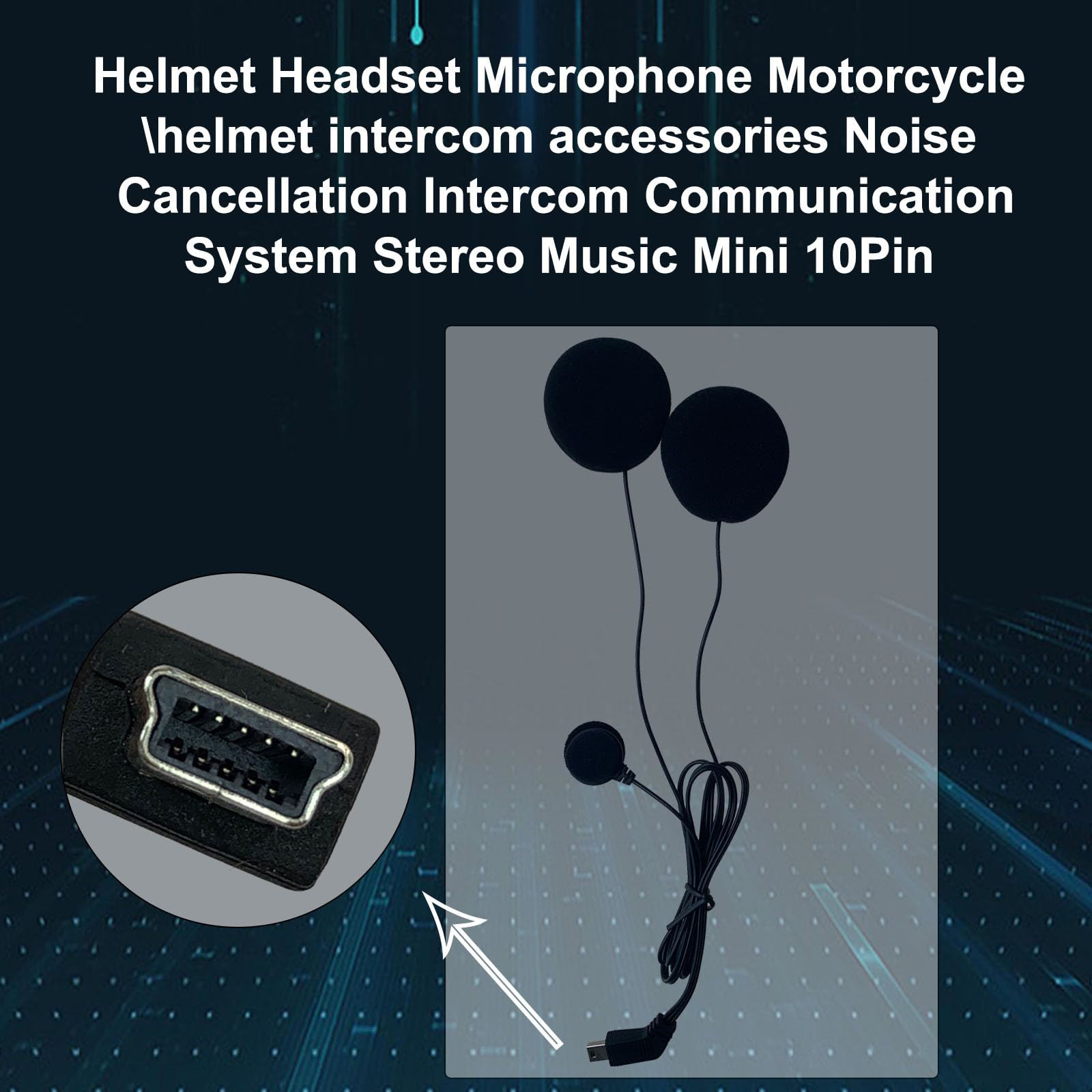 GetUSCart- SPTSSWET Helmet Headset Microphone Motorcycle Helmet ...