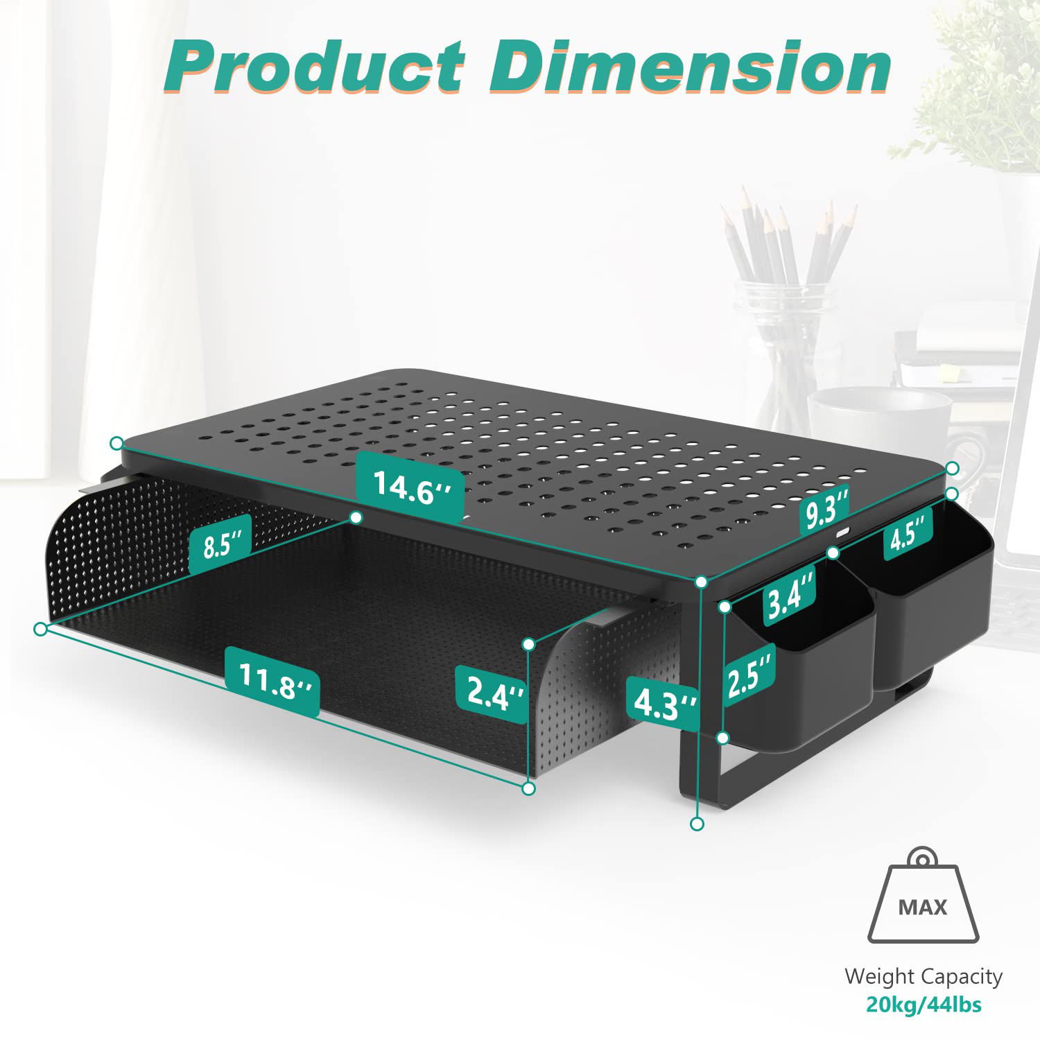 GetUSCart- WALI Monitor Stand with Storage, Monitor Stand Riser with ...