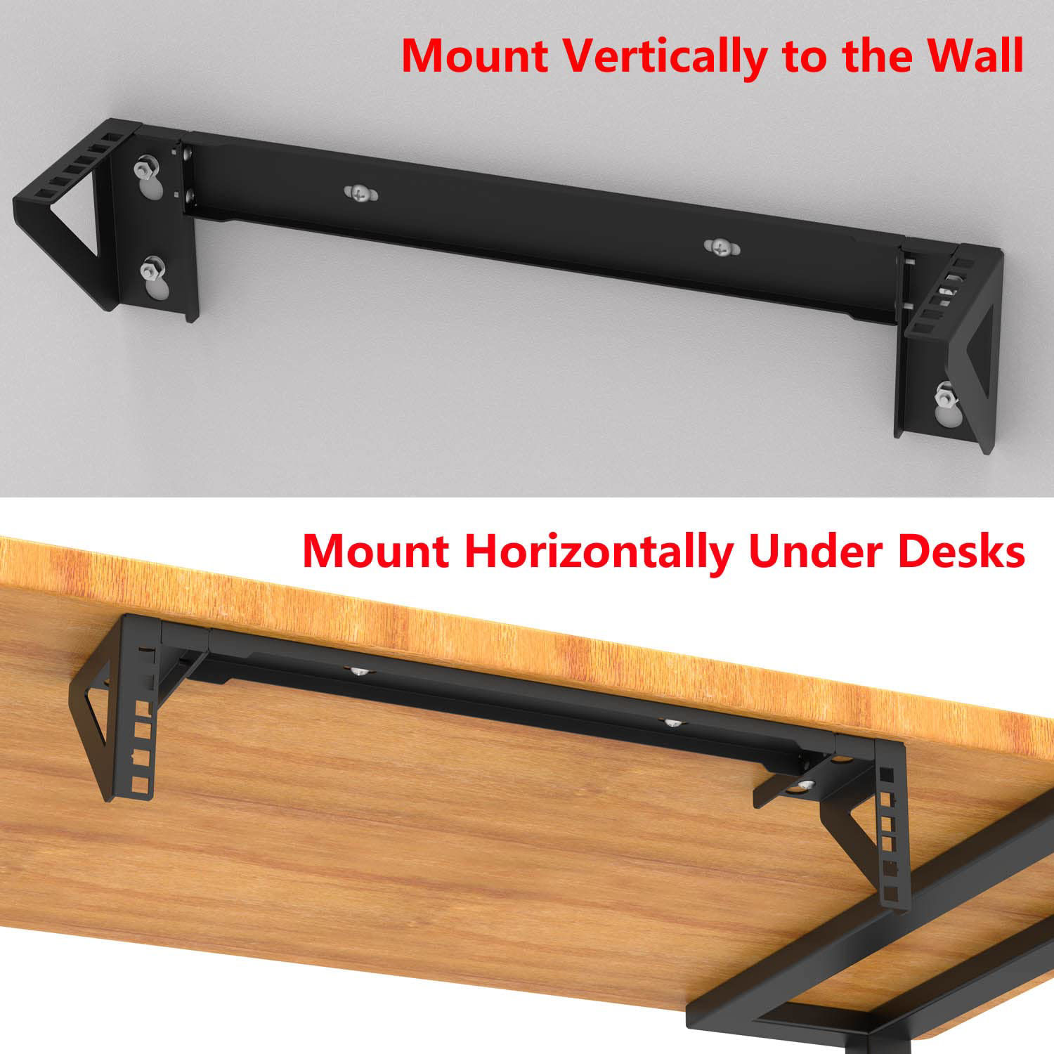 GetUSCart- 2U 19 Inch Vertical Wall Mount Patch Panel Bracket, Wall ...