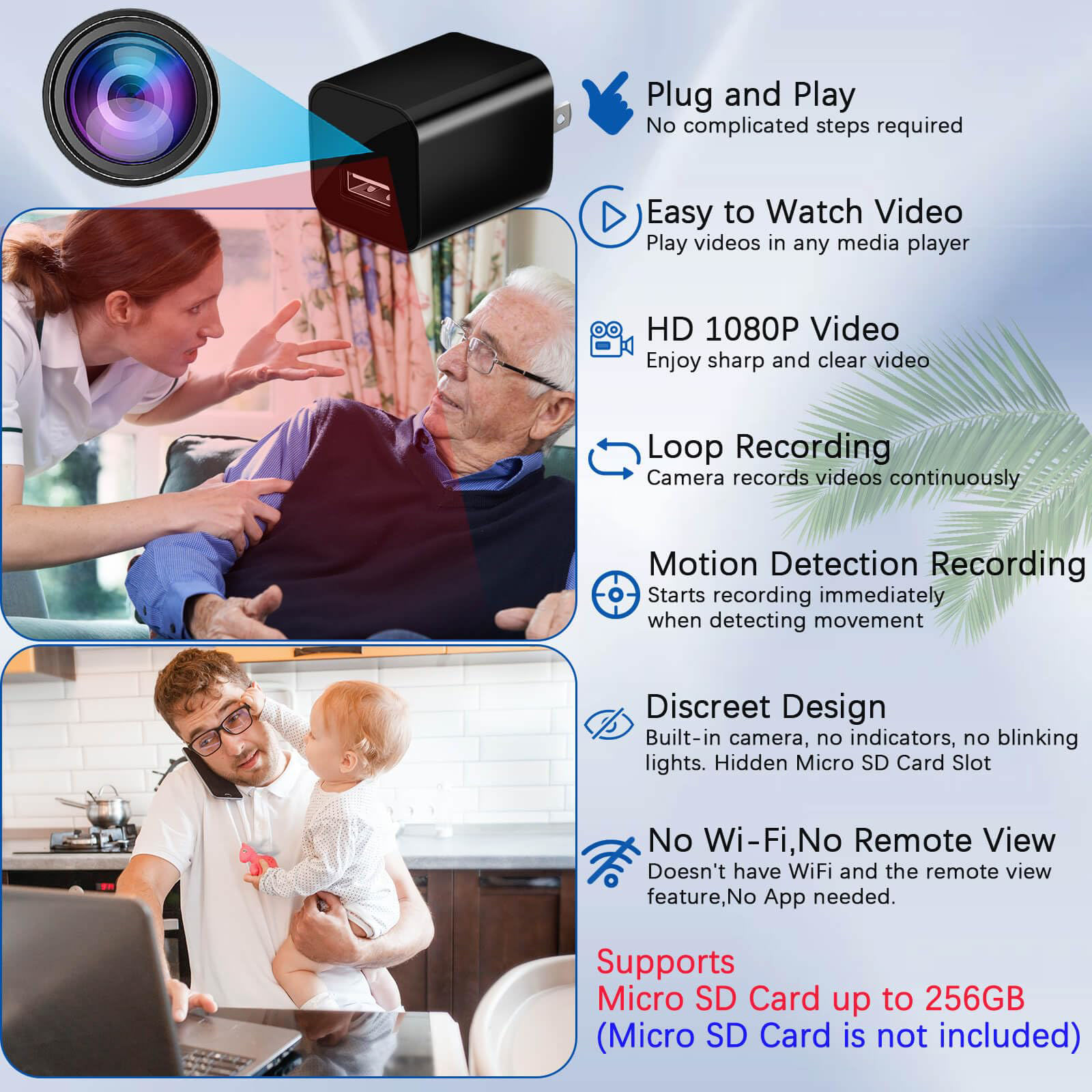 GetUSCart- Spy Camera - Hidden Camera - Premium Pack - HD 1080P ...