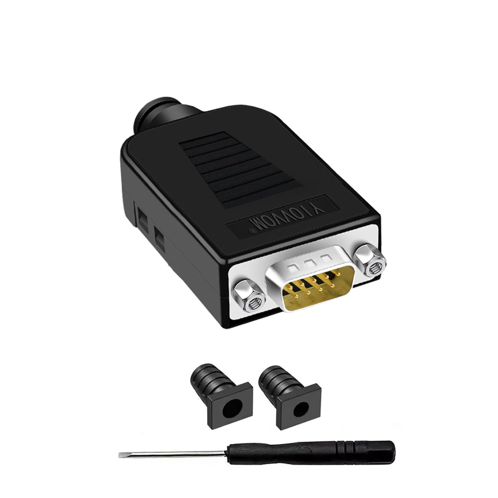 GetUSCart- YIOVVOM DB9 Breakout Connector to Wiring Terminal RS232 D-SUB Male Serial Adapters ...