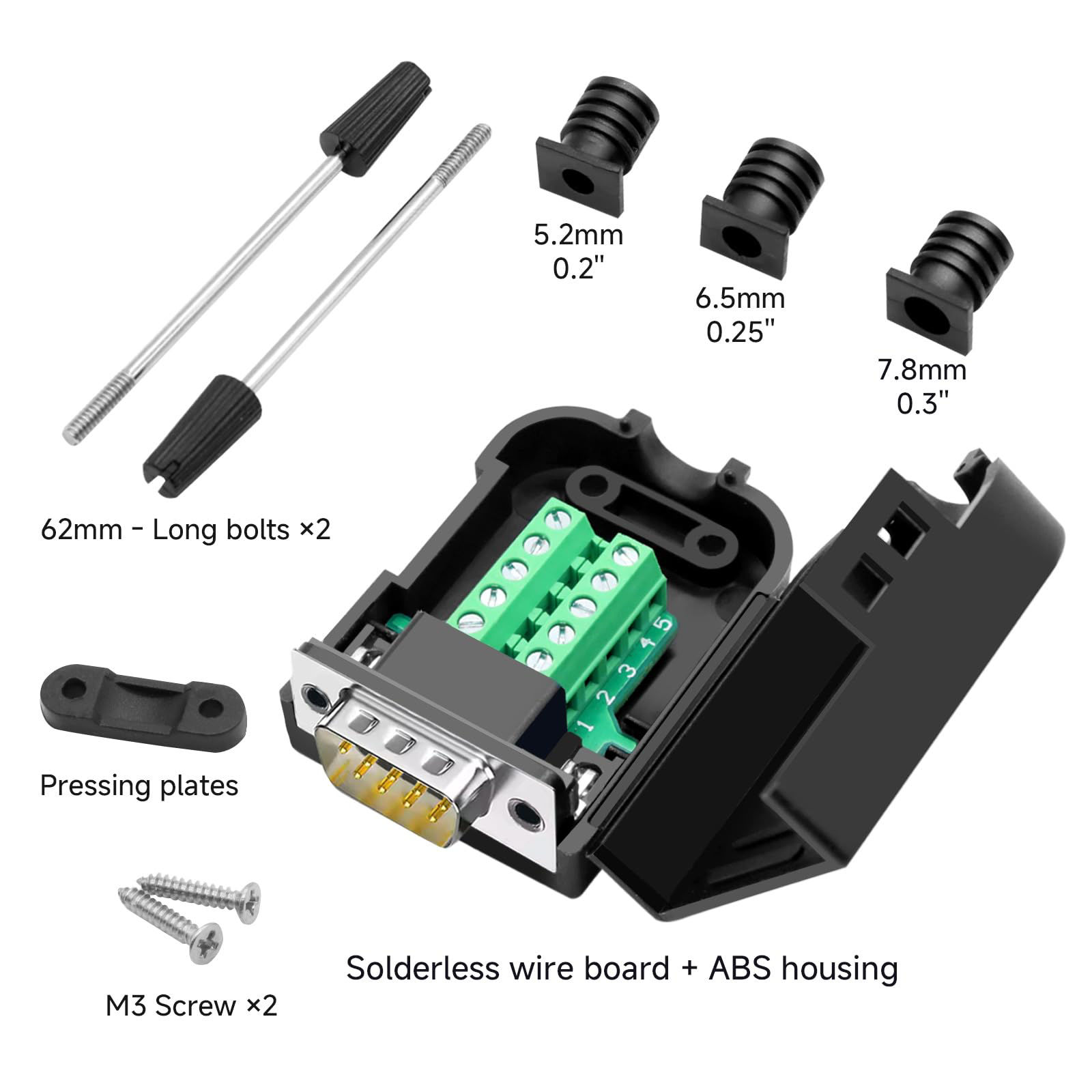 GetUSCart- YIOVVOM DB9 Breakout Connector to Wiring Terminal RS232 D ... GetUSCart- YIOVVOM DB9 Breakout Connector to Wiring Terminal RS232 D ...