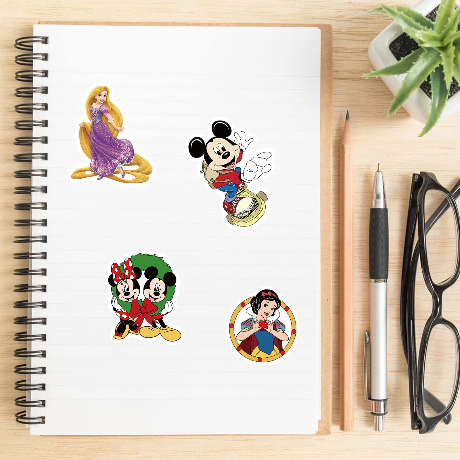 GetUSCart- 100Pcs Disney Cartoon Sticker for Kids, Cute Mixed Cartoon ...