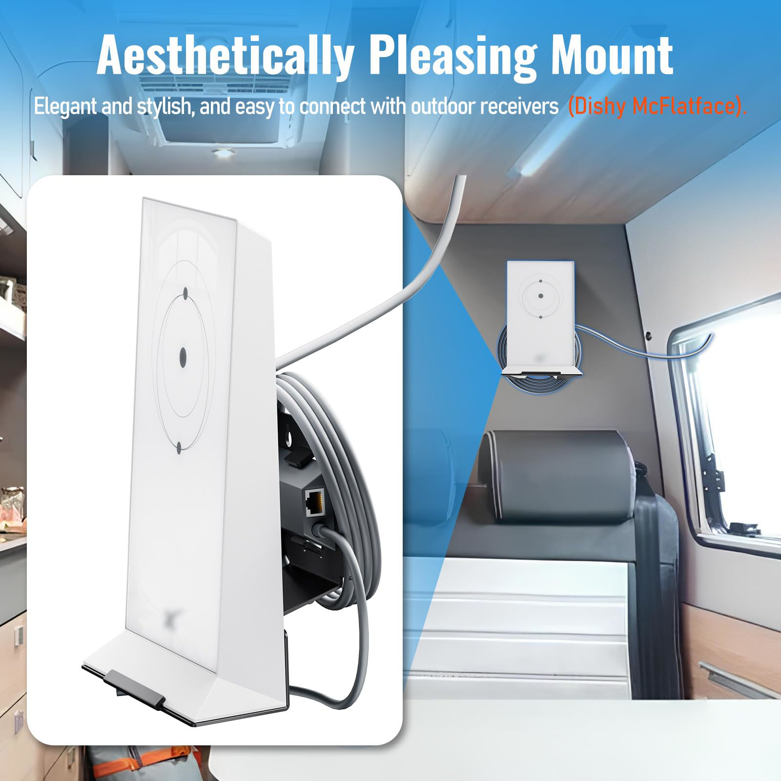 GetUSCart- Generic Router Wall Mount for Starlink, AstroniSync Stylish ...