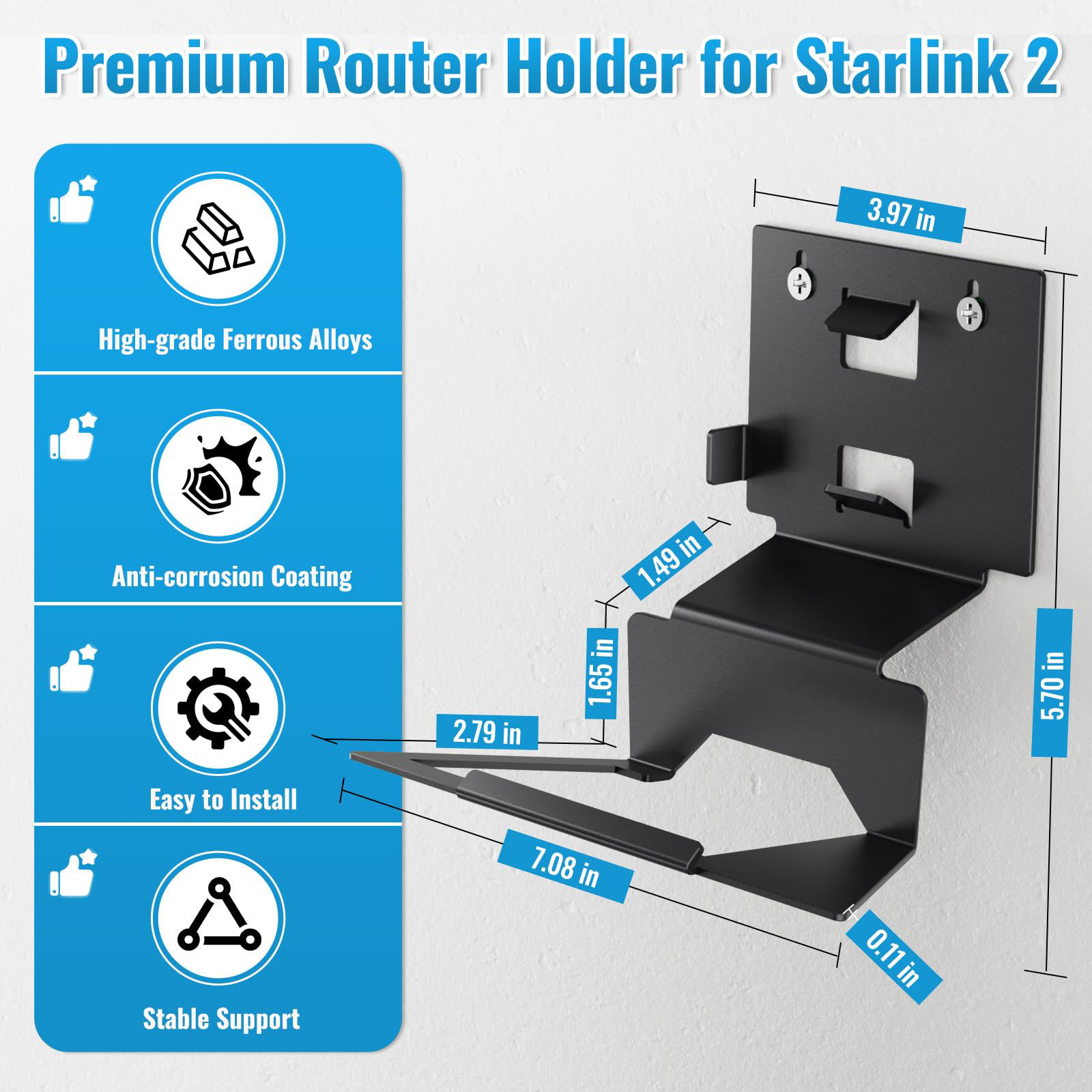 GetUSCart- Generic Router Wall Mount for Starlink, AstroniSync Stylish ...