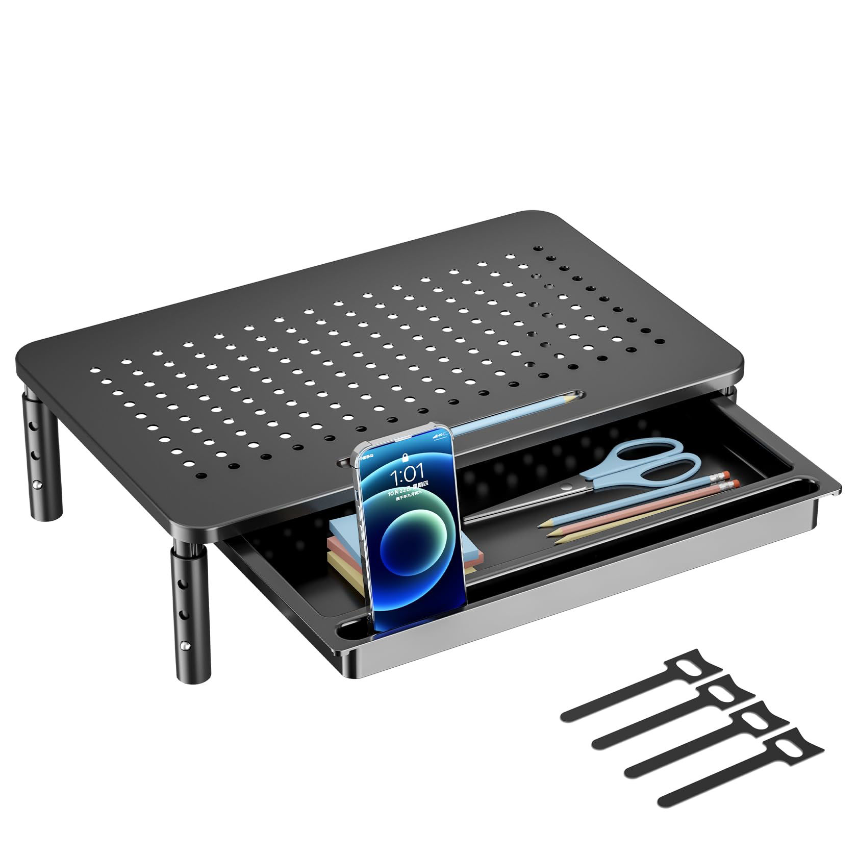 GetUSCart- UPGRAVITY Monitor Stand Riser with Drawer, 3 Height ...