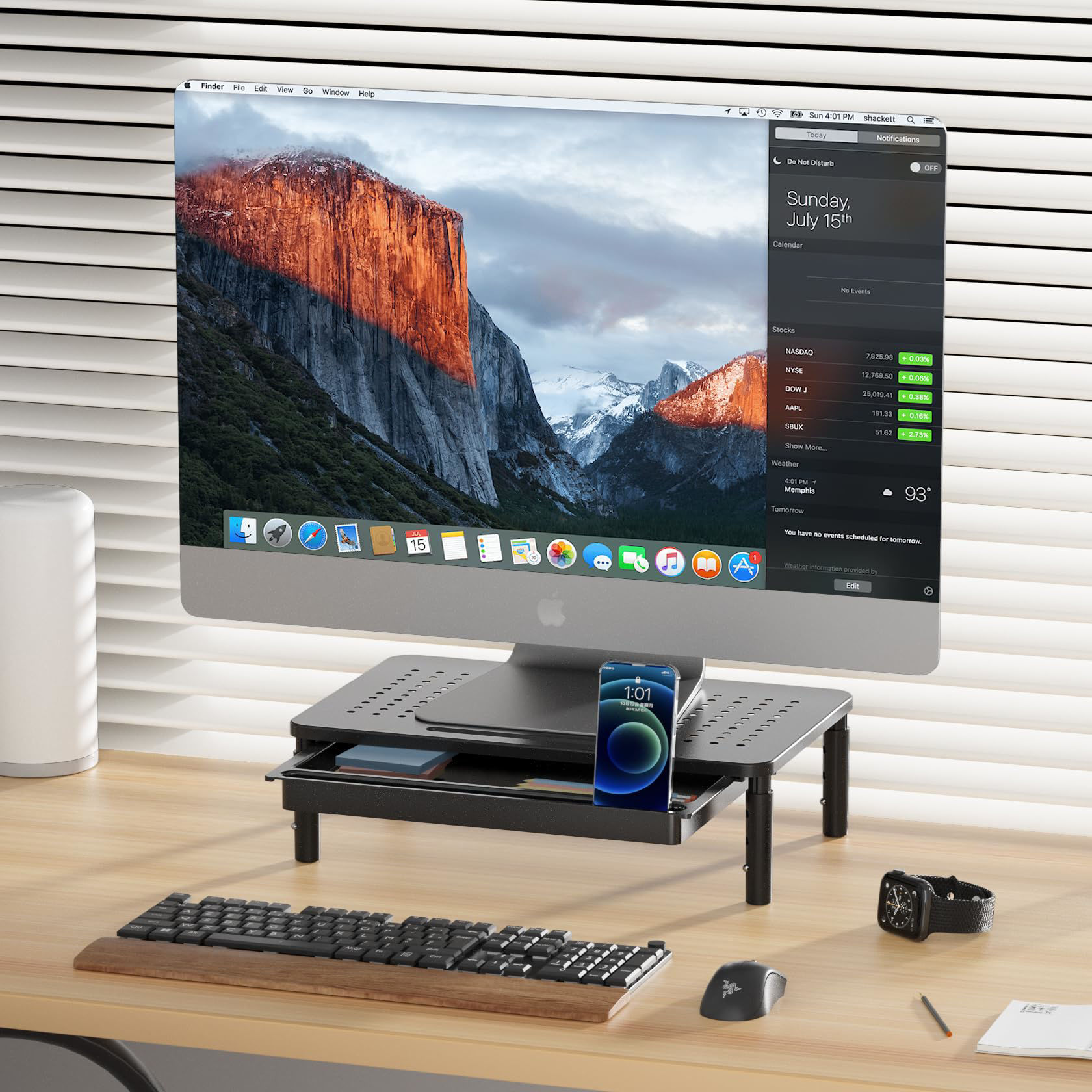 GetUSCart- UPGRAVITY Monitor Stand Riser with Drawer, 3 Height ...