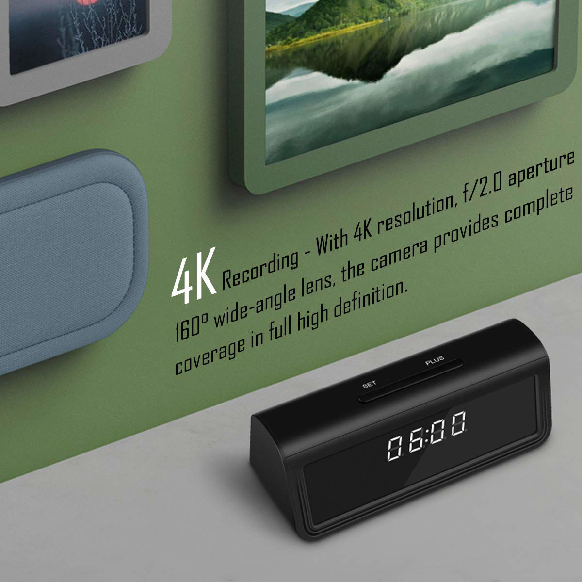 GetUSCart- WAYMOON 4K Hidden Spy Camera Wireless Hidden WiFi Clock ...