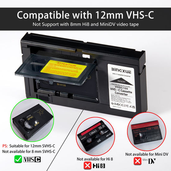 GetUSCart- VHS C Adapter Cassette Converter Compatible with VHS-C SVHS ...