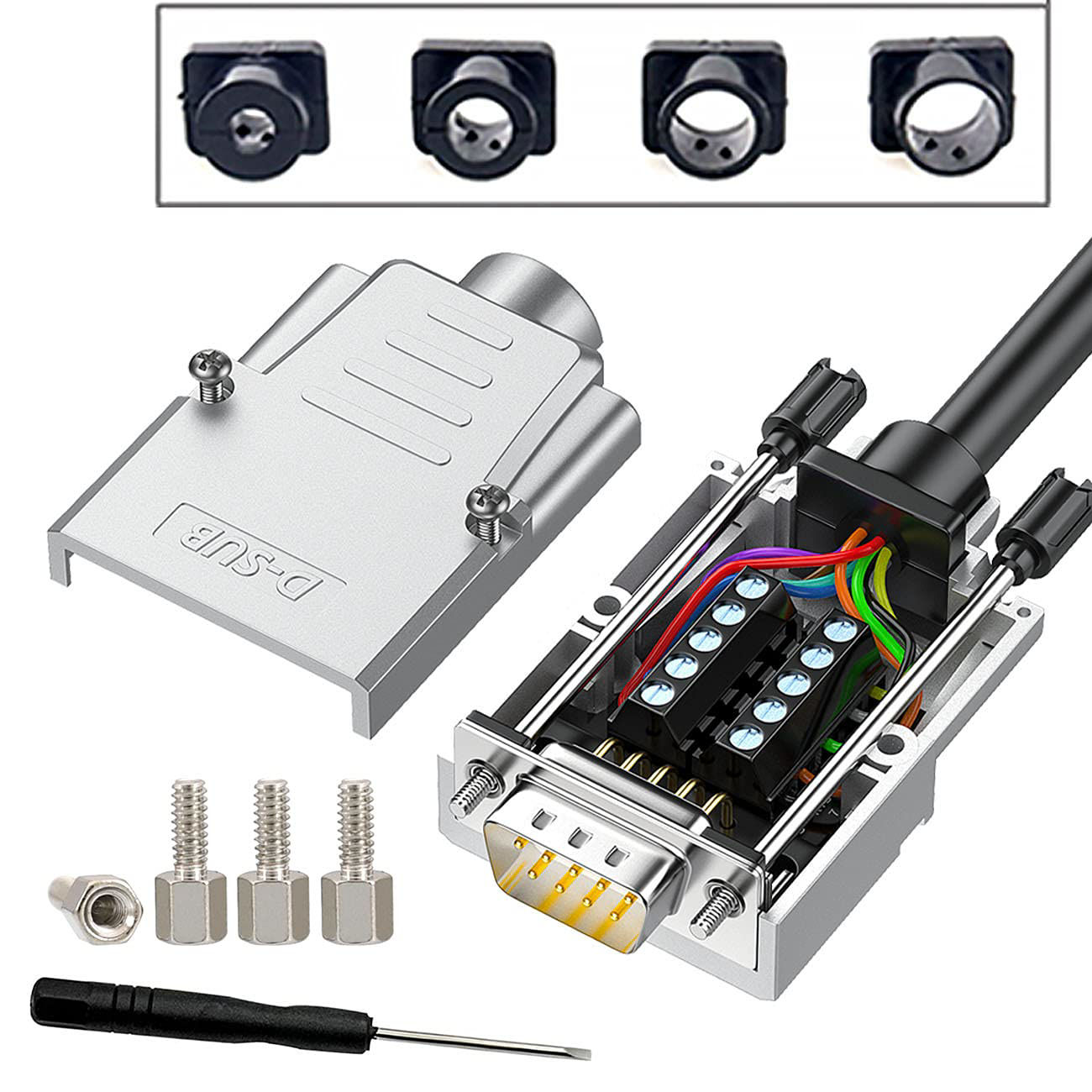 GetUSCart- JUXINICE Connector DB9 Male Serial Adapters D-SUB 9-pin ...