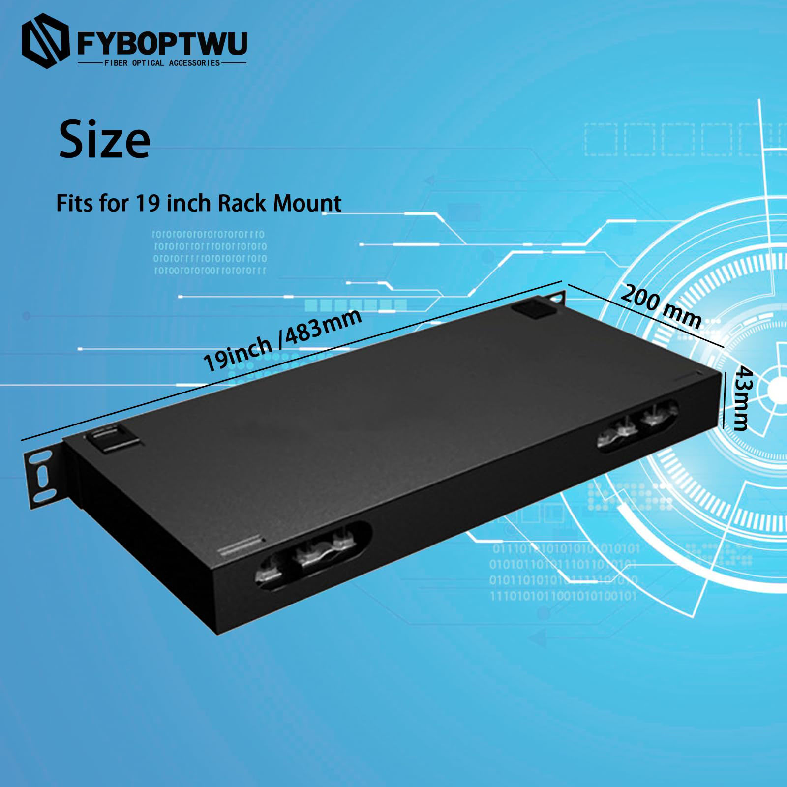 GetUSCart- FYBOPTWU-12 Singlemode 12 Port SC-APC Rack Mount Enclosure ...