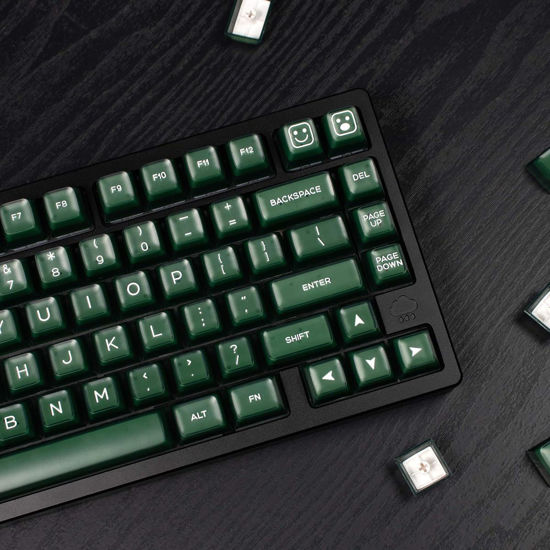 GetUSCart- 142 Keys PBT Doubleshot SA Keycaps Green Translucent Keycaps ...