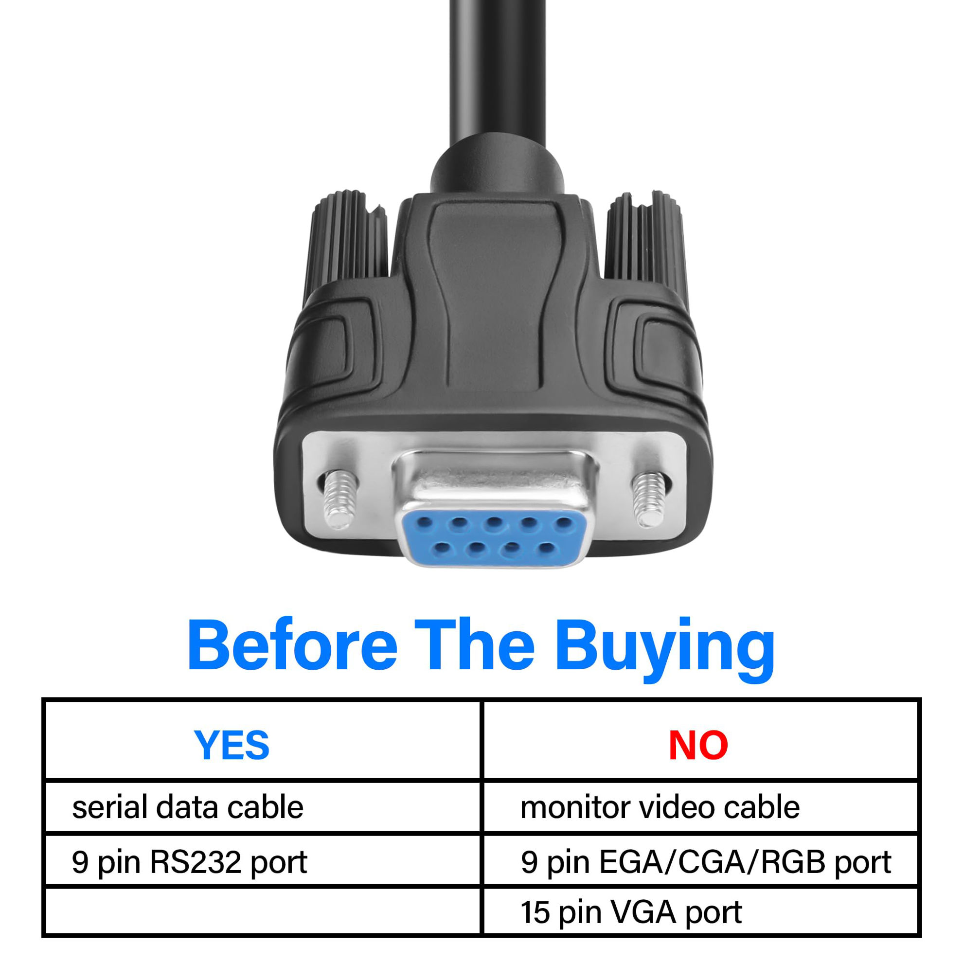 GetUSCart- JSADZKJ RS232 DB9 to Mini DIN 8-Pin Serial Cable, DB9 9-Pin Male to Mini DIN 8-Pin ...