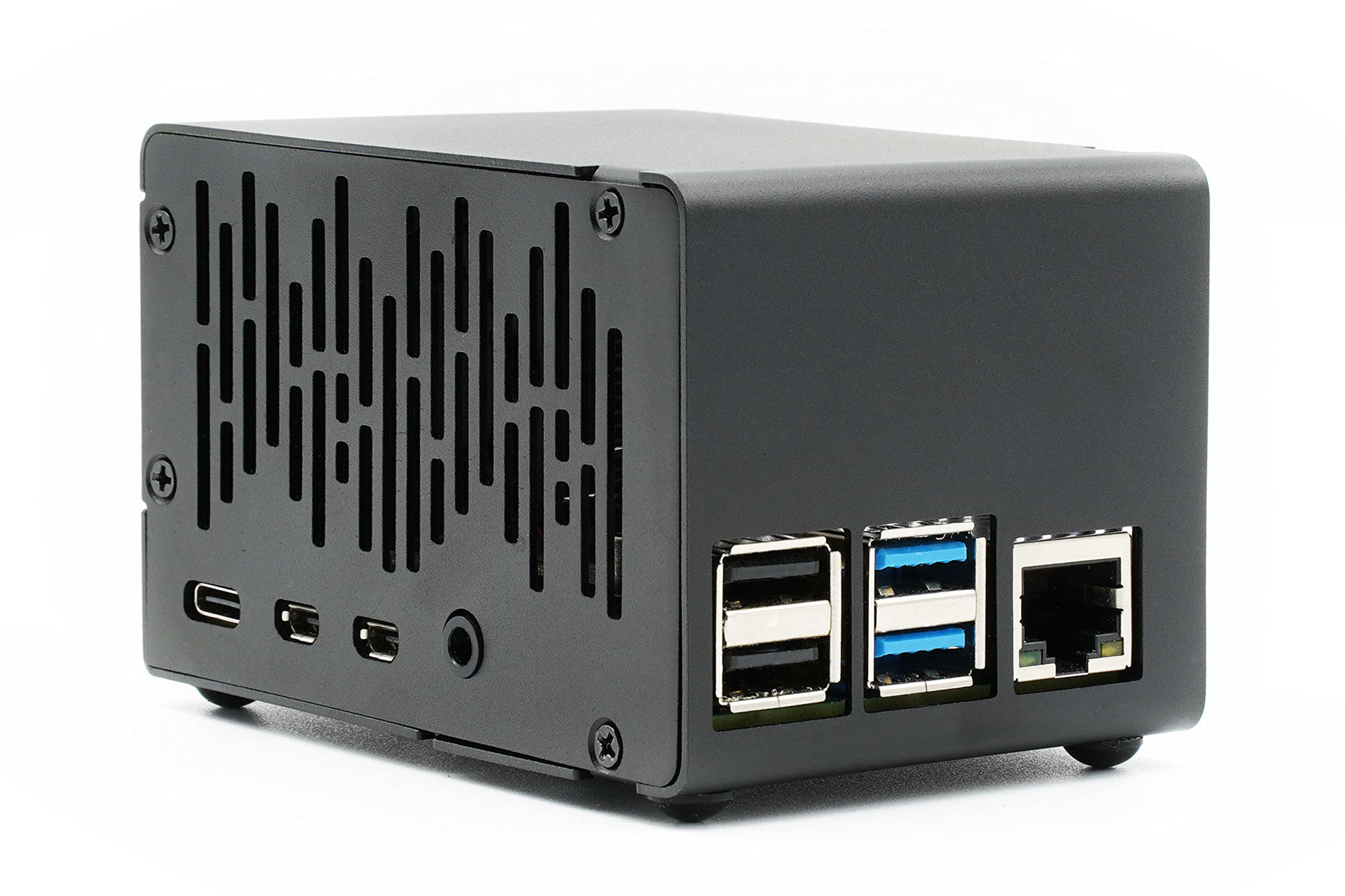 GetUSCart- KKSB Raspberry Pi 4 Aluminum Case | Black Anodized Finish ...