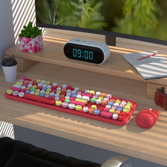 GetUSCart- UBOTIE Colorful Computer Wireless Keyboard Mouse Combos ...