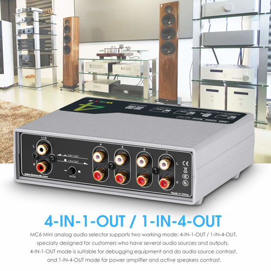 GetUSCart- Douk Audio MC6 Mini 4-Way Analog Stereo RCA Audio Switcher ...