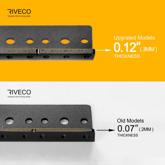 GetUSCart- RIVECO 2 PCS 2U Rack Rails, Tapered Holes Rack Mount Rails ...