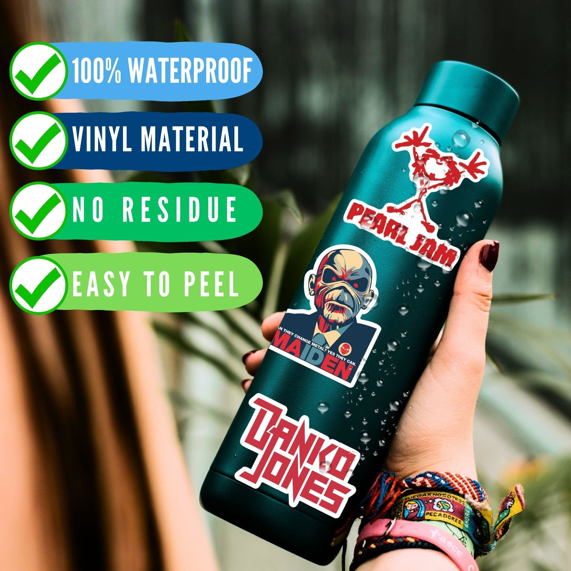 GetUSCart- 500 PCS Rock Band Stickers Pack Colorful VSCO Waterproof ...