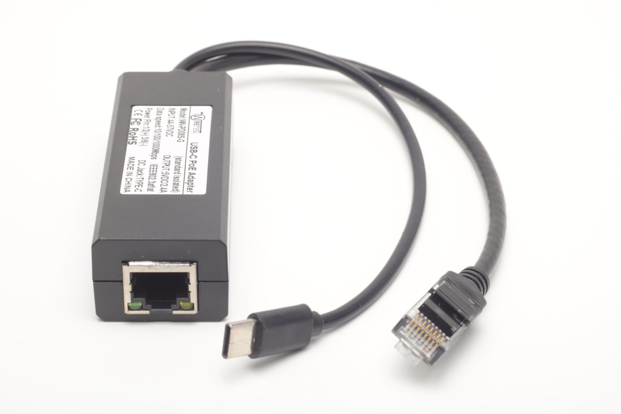GetUSCart- Wirenest Gigabit PoE Splitter with USB-C Power Connector ...